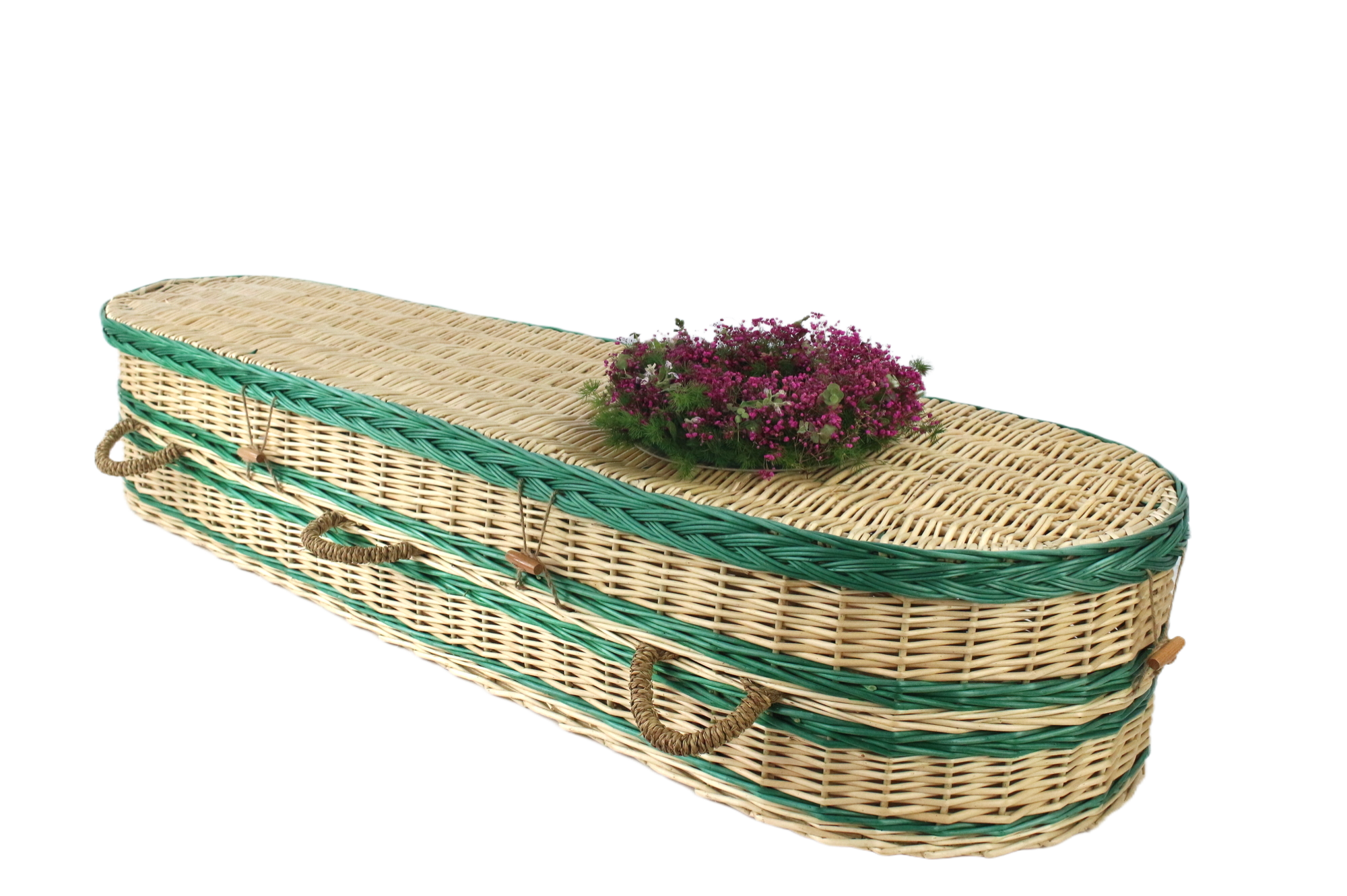 European style Wicker Coffin Natural Funeral Willow Cremation Casket ...